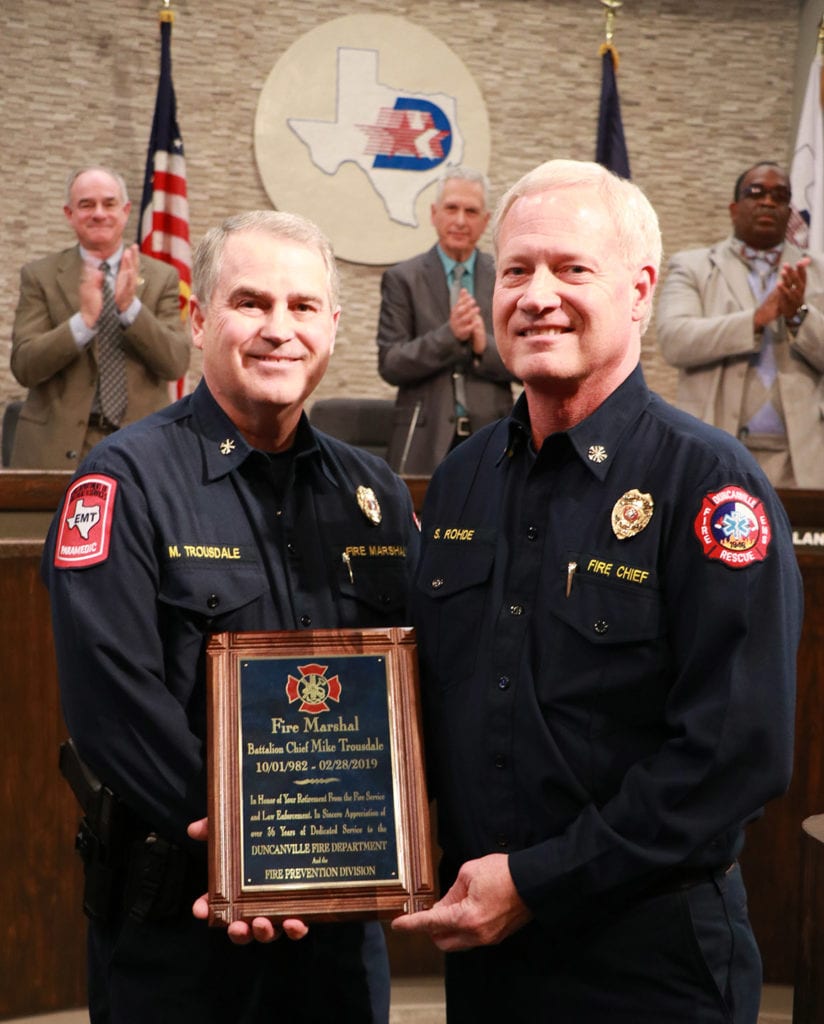 Retiring Duncanville Fire Marshal Mike Trousdale Recognized - Focus ...