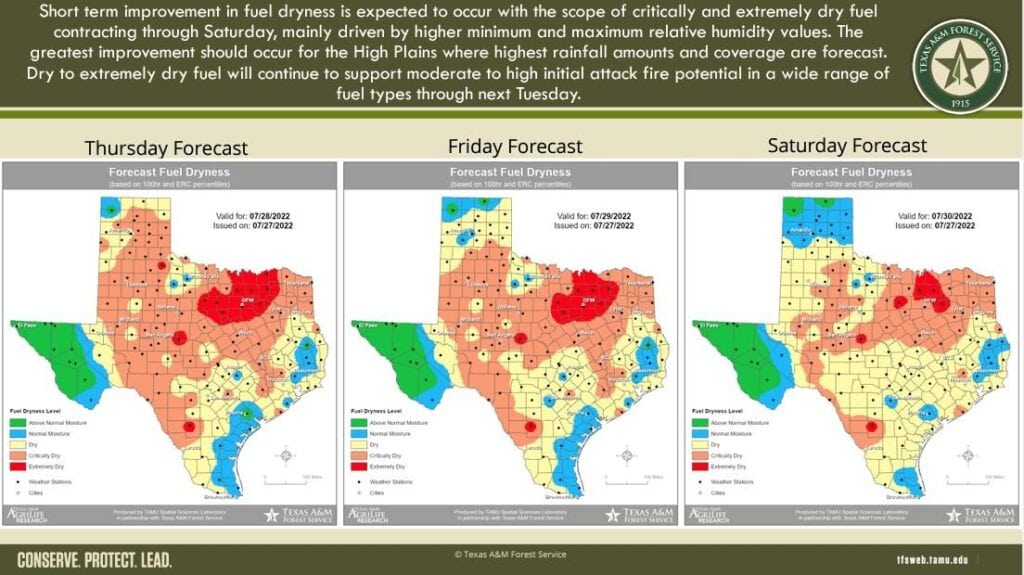 Texas A&M Fire Service Urges Caution As Hot, Dry Conditions Continue