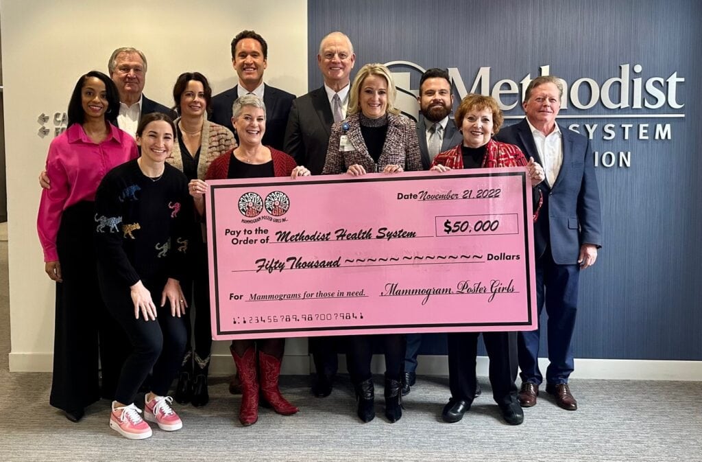 Mammogram Poster Girls present $50,000 to the MHS Foundation