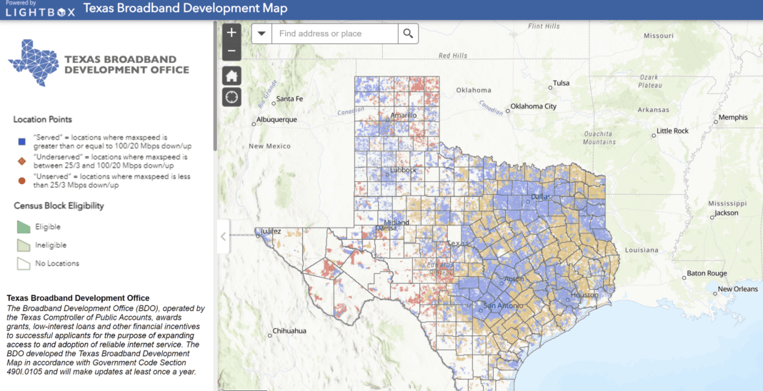 Comptroller Glenn Hegar Releases Texas Broadband Development Map ...