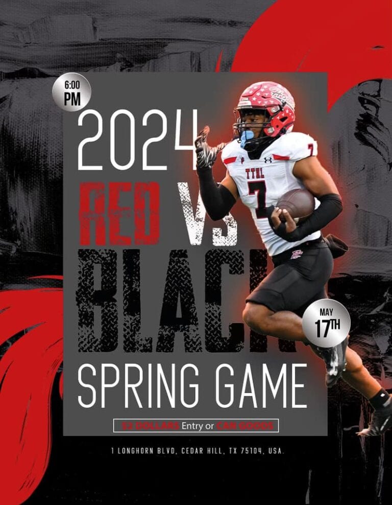 Cedar Hill High School Football Team Gears Up for Red vs. Black Spring ...